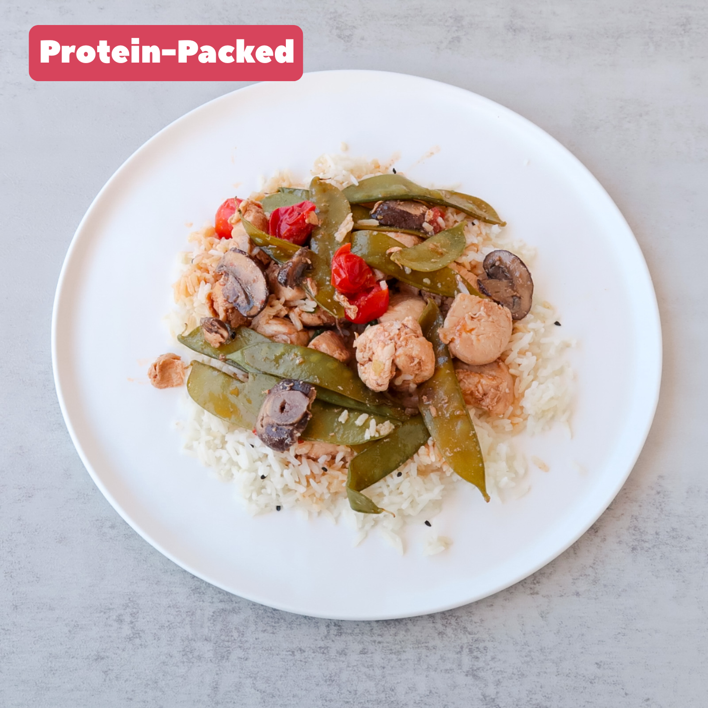 General Tso Chicken with Rice and Stir-Fried Veggies [Heat & Eat ...